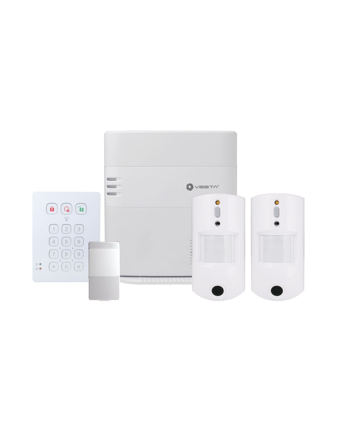 Kit de Seguridad VESTA con Central Avanzada y Detectores PIRCAM